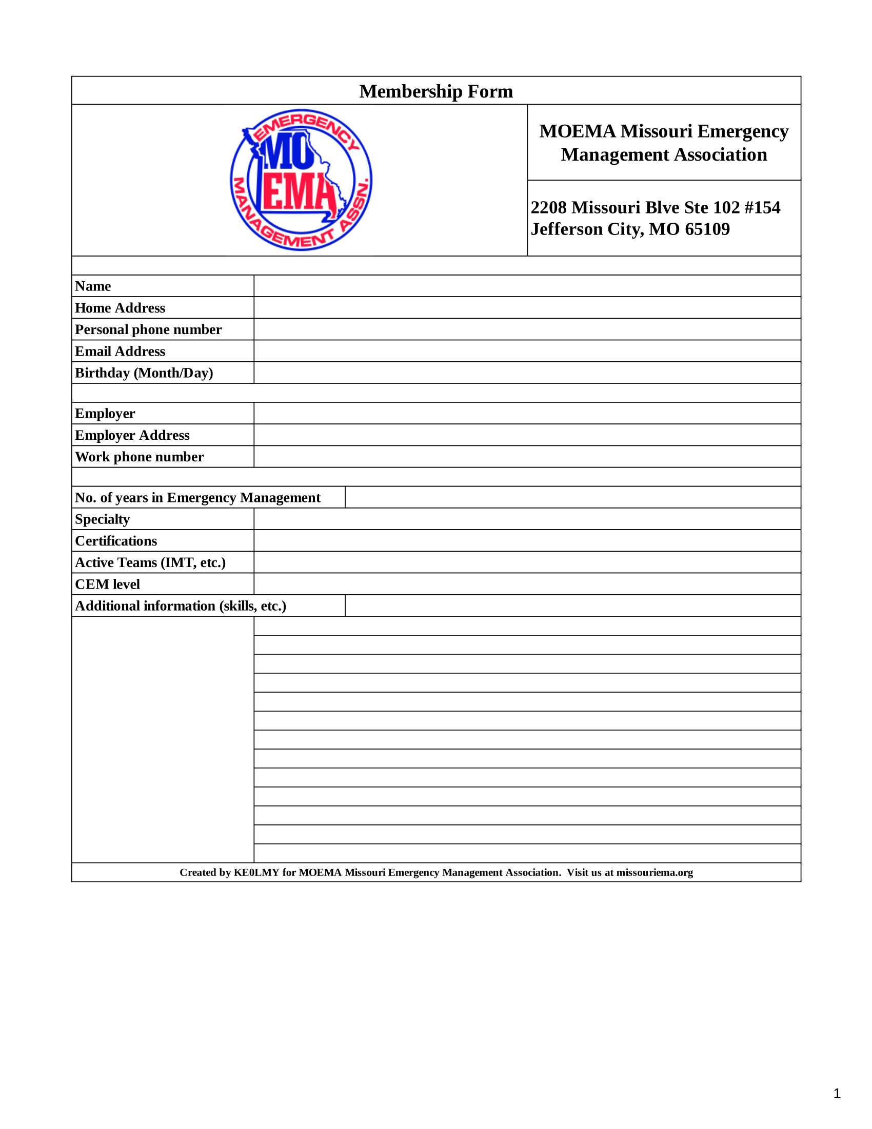Members – Missouri Emergency Management Association